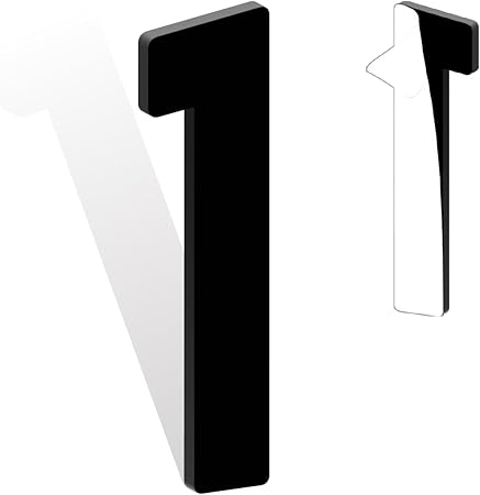 Amazon.com: 5 Inch Self Adhesive House Numbers, Acrylic Modern House Address Numbers and Letters ...