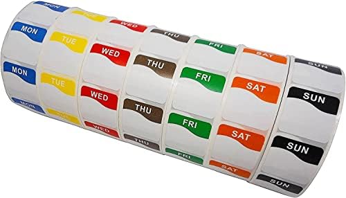Food Hygiene Labels Food Label Day Dots Full Week - 1 Roll per Day ...