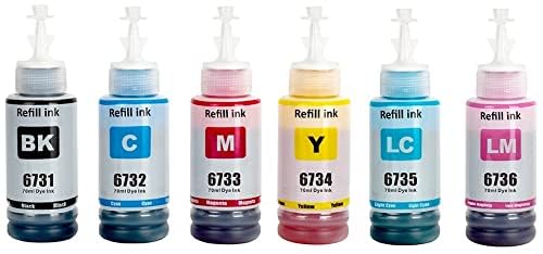 Refill Ink for Epson L805 Ink Tank Printer - 6 Colors - 70 ML Each ...