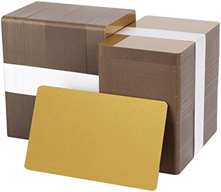Amazon.com : Pack of 500 Premium Yellow Gold CR80 PVC Cards | 30 mil by ...