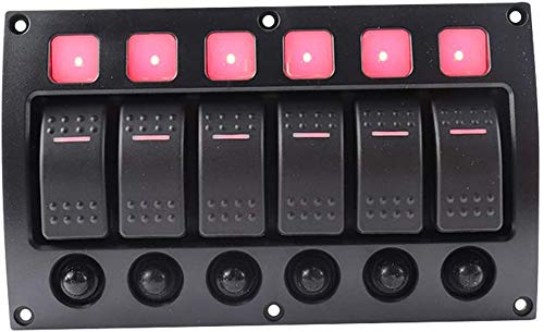 Namvo Boat Car Marine Rocker Switch Panel 8 Gang 3PIN & Circuit Breaker ...