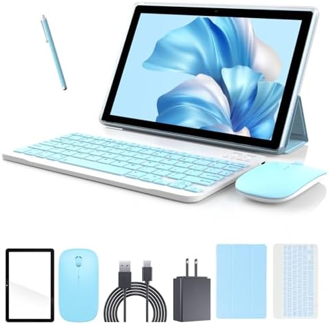 Tablet Android 13 de 10 polegadas, tablets 2 em 1 com teclado/capa ...