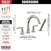 Delta T4735 Saylor Deck Mounted Roman Tub Filler with Built-in Diverter ...