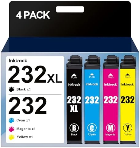 Amazon.com: 232XL Ink Cartridges High Capacity 4 Pack for Epson 232 Ink ...