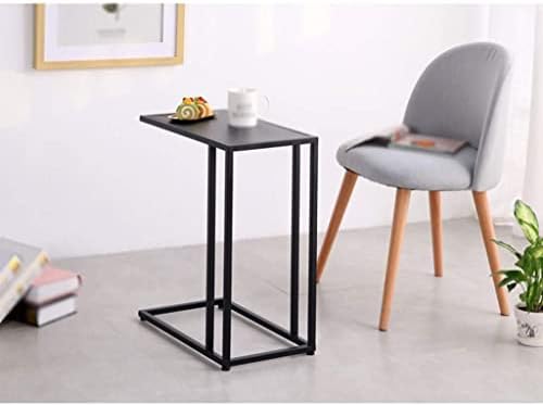New Mark Impex C Shaped End Table, Slim Couch Side Tables Slide Under ...
