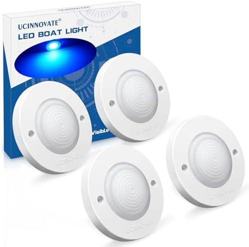 Amazon.com: 4Pcs 3.15”Round LED Marine Boat Light, 18 LED Boat Deck ...