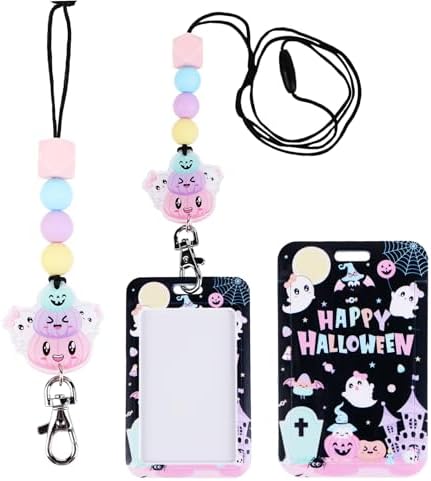 Amazon.com : CORNER LACE Lanyards for Id Badges, Halloween Pastel Color ...
