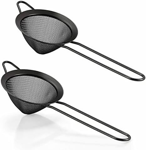 2 Pieces Fine Mesh Strainer Set, HaWare Stainless Steel Tea Strainers ...