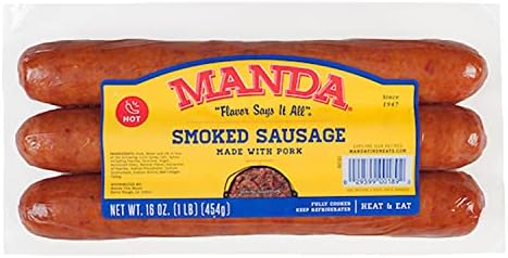 Amazon.com: Manda Fine Meats Hot Sausage 1 lb (3 Pack)