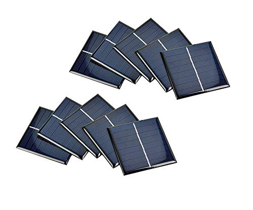 ERH India (Pack of 10) Solar for DIY Square Shape Mini Solar Panel 6V ...