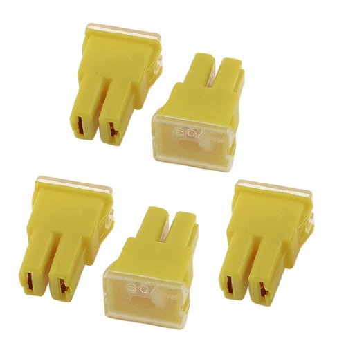 3NH® Vehicle Car Straight Female Terminals PAL Fuse 60A Yellow 5 Pcs ...