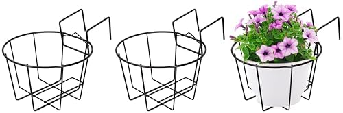 Amazon.com : Uyeesi Metal Window Boxes Planters for Deck Railing ...