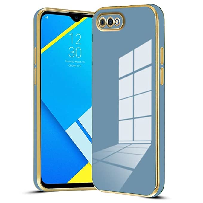 ALFA URBAN 6D Chrome Back Cover Case for Realme C2 / Oppo A1k (Gold ...