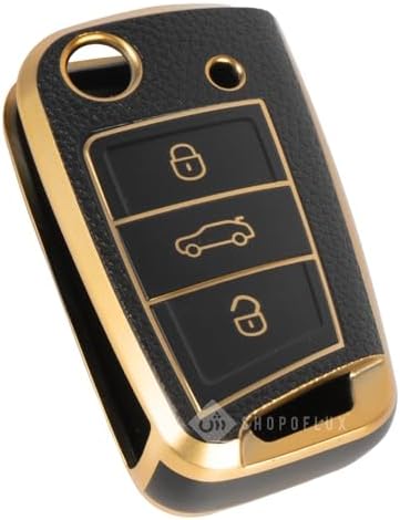 SHOPOFLUX Leather TPU Key Cover Compatible with Skoda & Volkswagen Cars ...