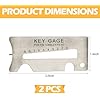 Kingdder 2 Pack 40-104 Key Gauge Gray Keying Tool Key Decoder & Lock ...