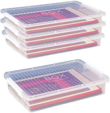 Amazon.com: Acrux7 4 Tier Plastic Document Case with 1Pcs Top Lids ...