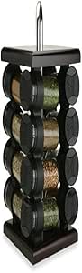 Amazon｜Olde Thompson 16-Jar Espresso Wood Spice Rack by Olde Thompson ...