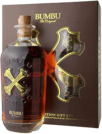 Bumbu Limited Edition Rum Gift Set with 2 Glasses - 70cl : Amazon.co.uk ...