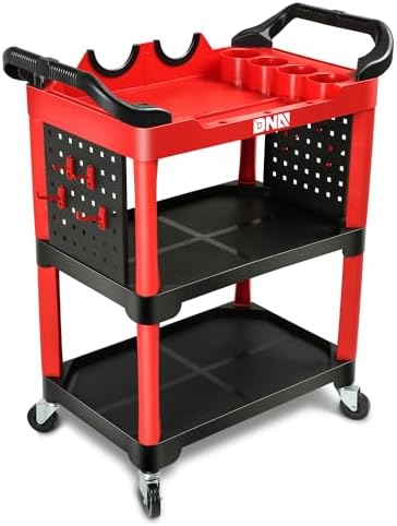 Amazon.com: DNA MOTORING 3 Tier Detailing Cart, Rolling Utility ...