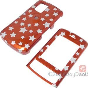 Amazon.com: Glitter Stars Red Shield Protector Case for LG Shine CU720 ...