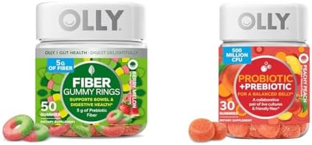 Amazon.com: OLLY Fiber Gummy Rings, 5g Prebiotic Fiber, FOS (Fructo ...