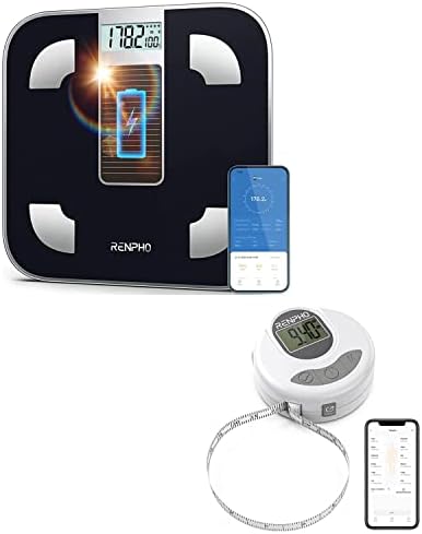 Amazon.com: RENPHO Scale for Body Weight, Battery-Free Solar Power ...