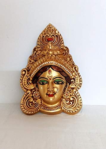 Buy ARTVARKO Brass Metal Goddess Durga Face Wall Showpiece Hanging ...