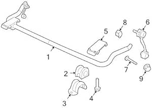 Amazon.com: Mopar 5205 9973AC, Buje de barra estabilizadora de ...