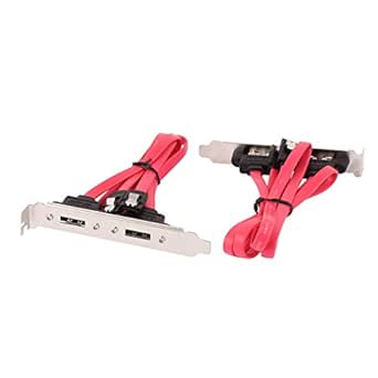 Aexit 2 Port SATA Two Port Serial ATA Cable for eSATA Bracket Adapter ...