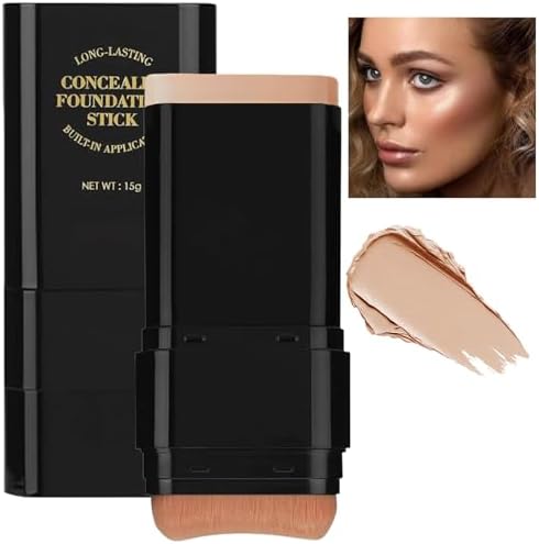 Amazon.com : Face Foundation Stick, 2 in 1 Dual-Ended Long-Lasting ...