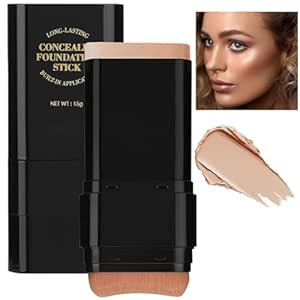Amazon.com : Face Foundation Stick, 2 in 1 Dual-Ended Long-Lasting ...