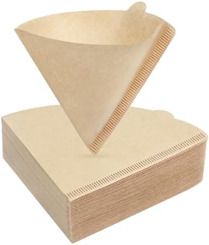 YICOTA 100 Pieces Coffee Filter Papers Disposable Unbleached Coffee ...