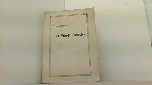Adolf Stoecker. Erinnerungsblätter. : Bunke, Ernst,: Amazon.de: Bücher