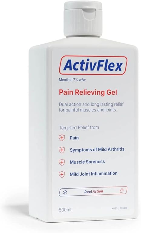 ActivFlex Pain Relieving Gel 500ml (Flexall 454 Alternative) Menthol 7% ...