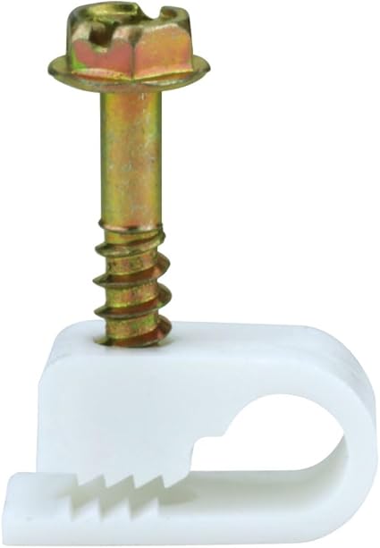 Skywalker Flexible Single Cable Screw Clips (Pack of 100 / White ...