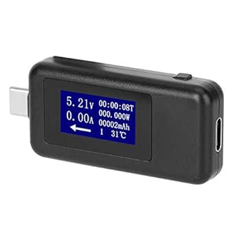 USB C Power Meter Monitor, 4-30V 0-155W 5A Power Tester ...