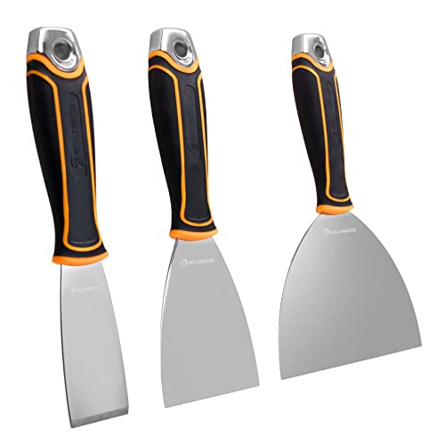 ROLLINGDOG 3PC Putty Knife Set -1.5"Chisel Scraper,3"Flexible Putty ...
