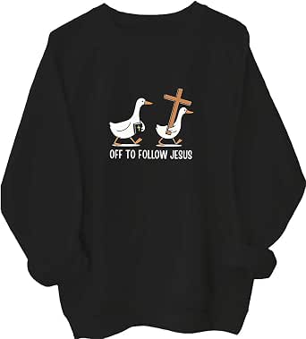 Amazon.com: Batclock Off To Follow Jesus Sweathirt Funny Christian ...