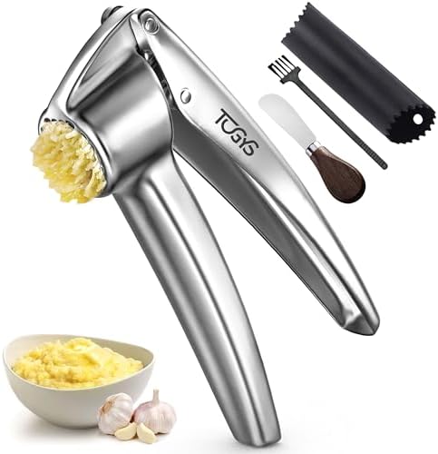 Amazon.com: Cheeyxiejoy Premium Garlic Press, Stainless Steel Garlic ...