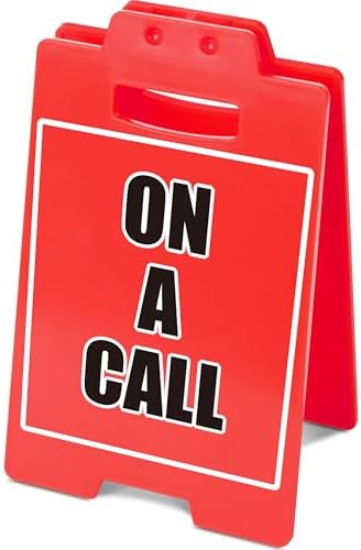 Amazon.com : ON A CALL Red Mini Sign for Office Desk - I'm on the Phone ...