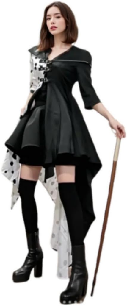 Amazon.com: Adult Dalmatian Costume Deville Witch Cosplay Girls Gothic ...