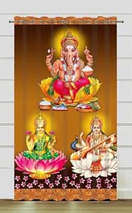 Buy FRESH FROM LOOM Curtains for Mandir Door 7 Feet | Modern Parde for ...