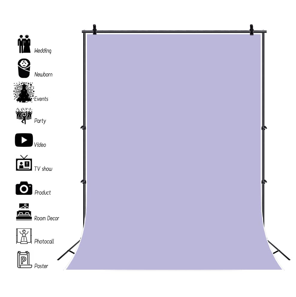 Renaiss 7x10ft Pure Violet Backdrop for Photoshoot Portrait Solid Color ...