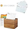 Amazon.com: DRASTAR Recipe Card Box, Acacia Recipe Holder 4x6, Recipe ...