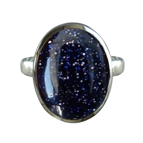 Amazon.com: Solid 925 Sterling Silver Ring for Women & Men, Blue ...