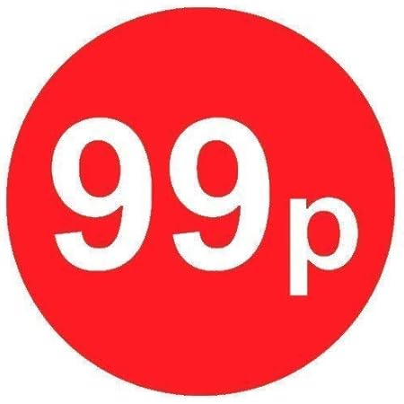 from 99p to £10 - Pack of 200 Red 20mm Price Stickers/Sticky Labels ...