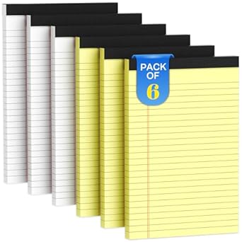 Amazon.com : Yellow Legal Pads 5x8, legal Pads 5x8'' Narrow Ruled ...