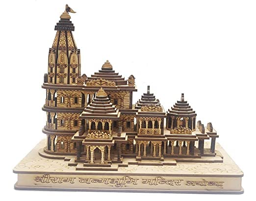 The Heavenly Ram Mandir Ayodhya Orignal Art 3D Wood Temple Model For ...