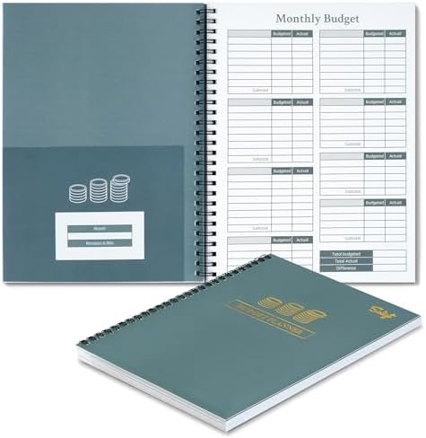 Amazon.com : Monthly Budget Planner Book (Undated) with 12 Pockets for ...