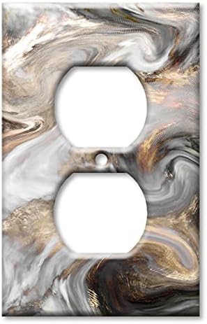 Art Plates - Single Gang Electrical Duplex Outlet Decorative Metal Wall ...